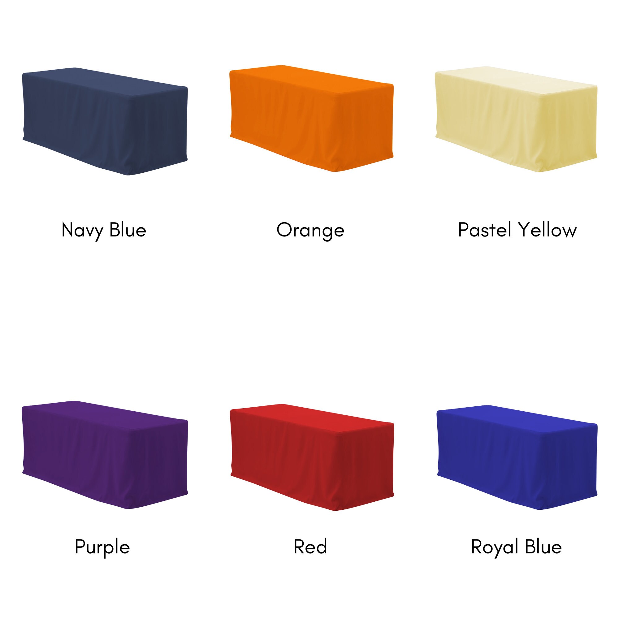 Fitted 6 Ft. Polyester Tablecloth Rectangular | Wholesale Wedding ...