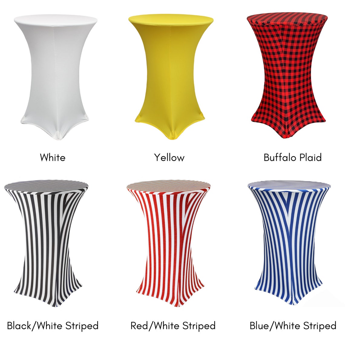 Highboy 30 Inch Cocktail Round Stretch Spandex Table Cover | Wholesale ...
