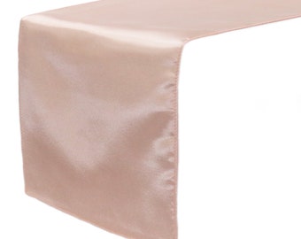 Blush Satin Table Runner Wedding Table Runners - Etsy