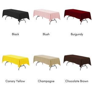 Polyester 60 X 126 Inch Rectangular Tablecloths | Wedding, Christmas ...