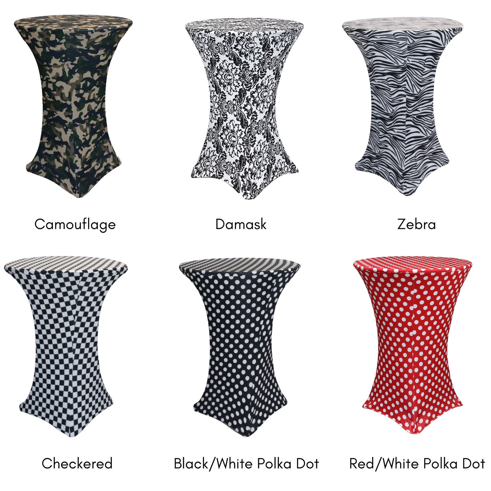 Highboy 30 Inch Cocktail Round Stretch Spandex Table Cover | Wholesale ...