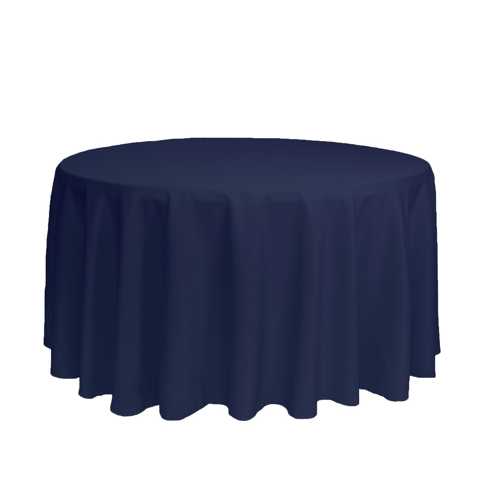 Navy Blue 120 Inch Round Polyester Table Cloth Wedding | Etsy