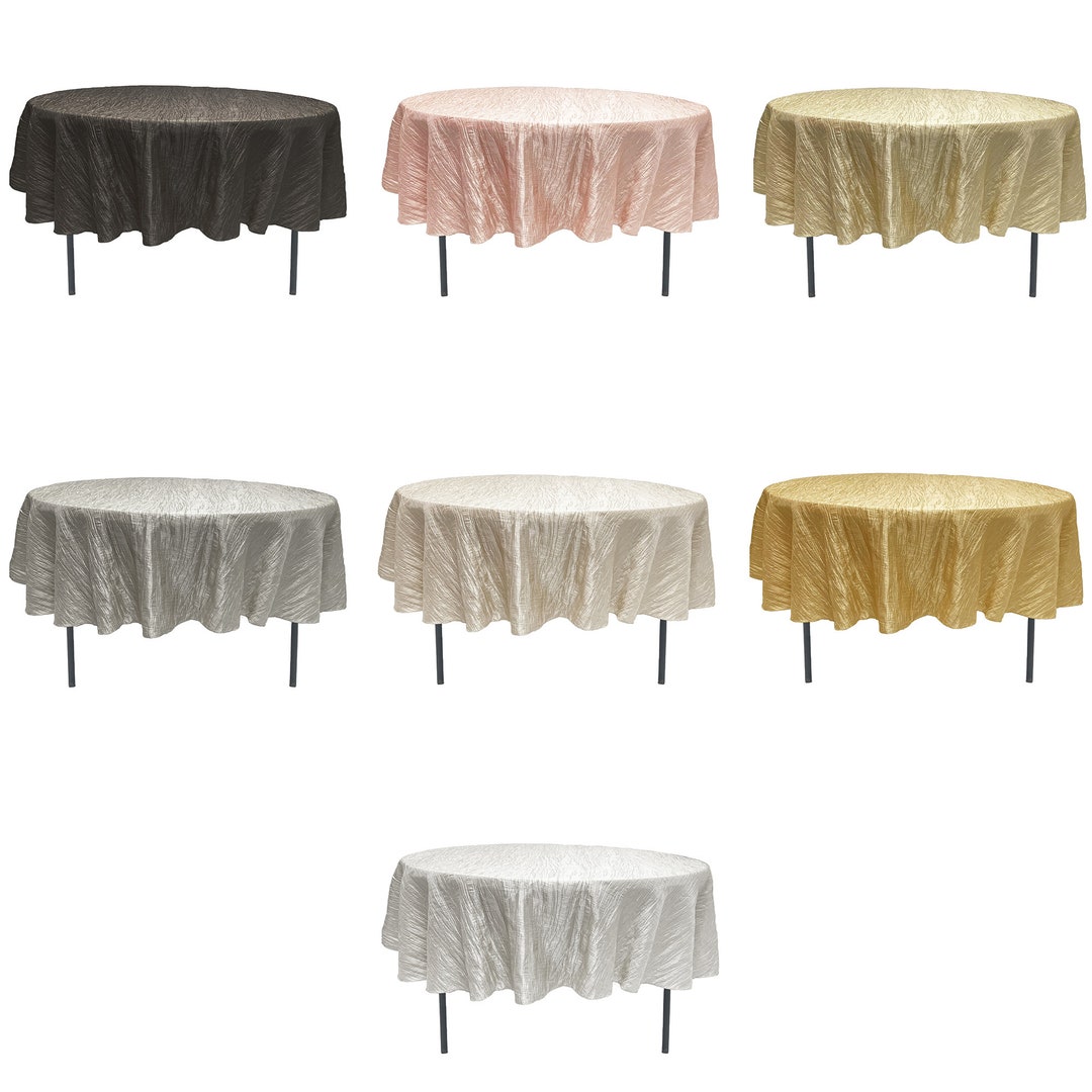 Crinkle Taffeta 90 Inch Round Tablecloths | Wholesale Wedding ...