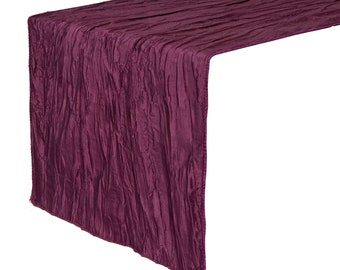 Plum Crease Taffeta Table Runner Wedding Table Runners - Etsy
