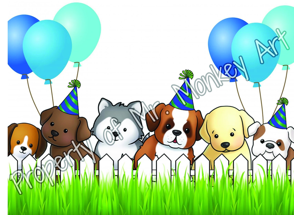 Dog Party Backdrop/poster - Etsy
