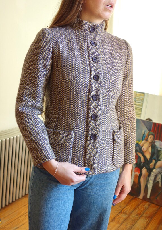 1960s-70s Purple Tweed Jacket - Gem