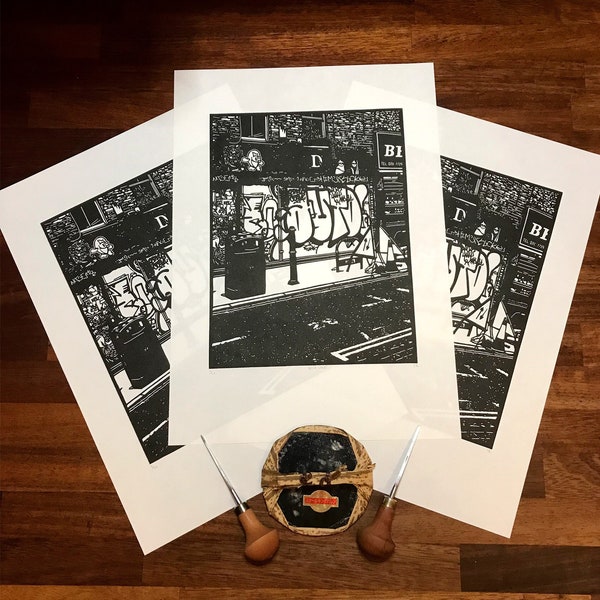 Lino Block Prints - Etsy