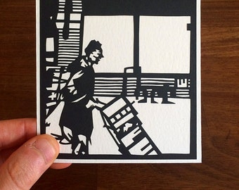 Papercut Postcard With Hand Crafted Envelope. Hand Made Paper | Etsy