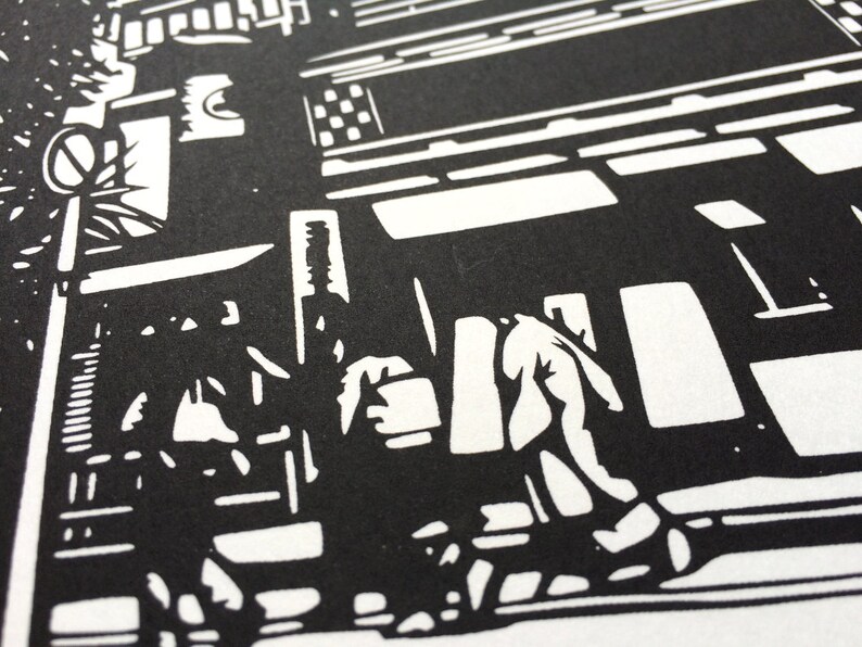 Japan Screen Print - Tokyo Geisha Street Scene, Hand Pulled Fine Art ...