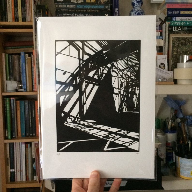 Linocut A4 Print Architecture at St Martins Art School London, Hand Cut ...