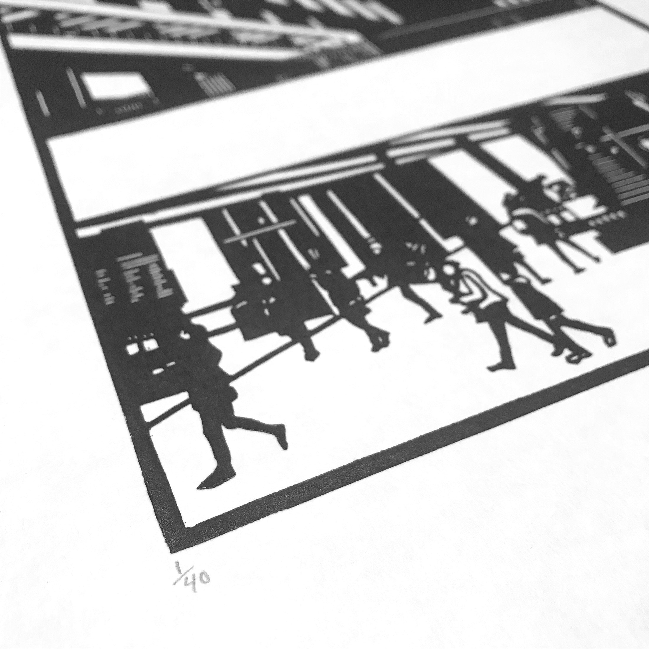 Tate Modern Linocut Print. Lino Print of the Tate Modern Art Gallery in ...