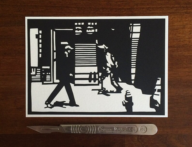 Paper Cut Artwork, Hand Made Papercut Postcard With Hand Crafted ...