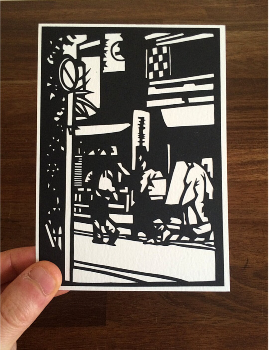 Hand Made Mini Papercut - Paper Cut Artwork With Hand Crafted Envelope ...