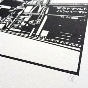 Japan Screen Print - Tokyo Urban Street Scene, Hand Pulled Fine Art ...
