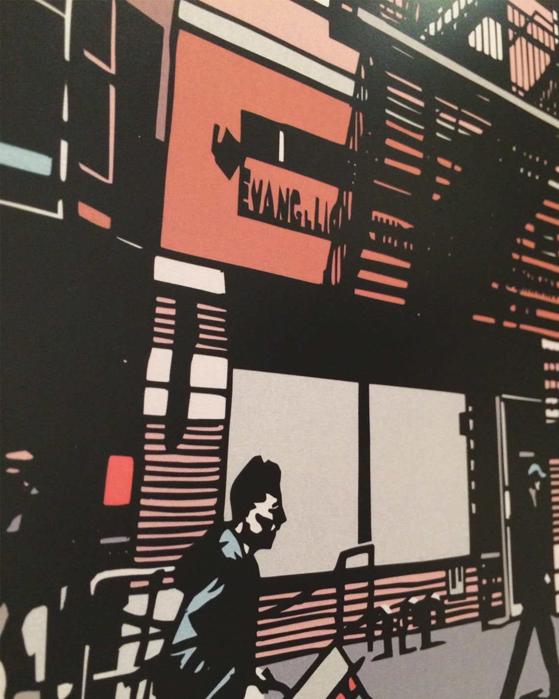 A3 Digital Colour Print Based on Papercut of Chinatown New York City ...
