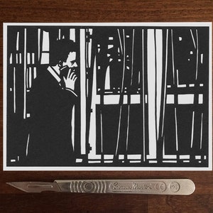 Paper Cut Artwork, Hand Made Papercut Postcard With Hand Crafted ...