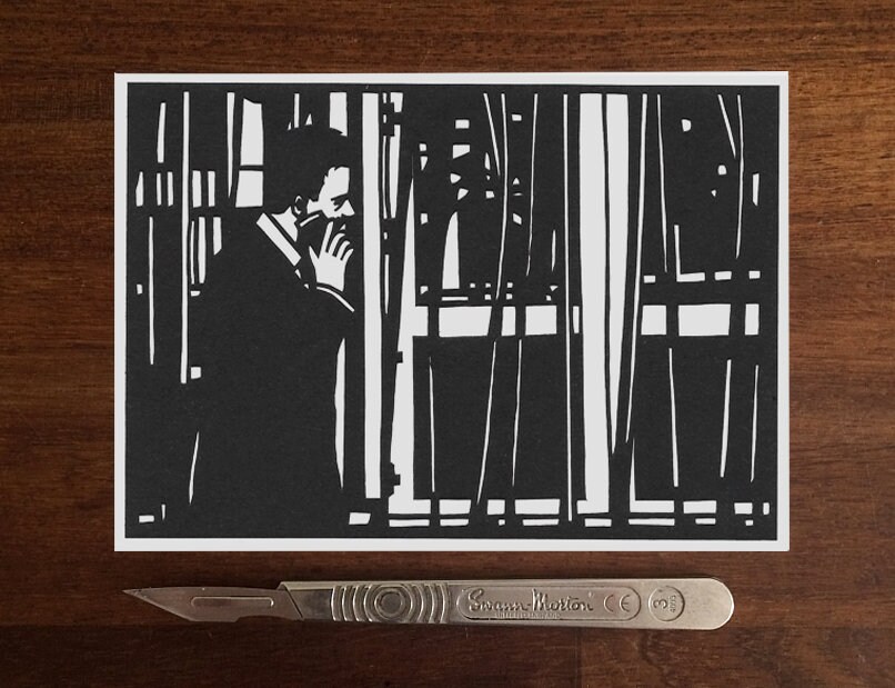 Paper Cut Artwork, Hand Made Papercut Postcard With Hand Crafted ...