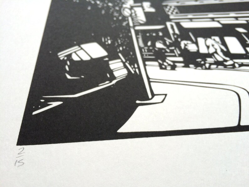 Japan Screen Print - Tokyo Geisha Street Scene, Hand Pulled Fine Art ...