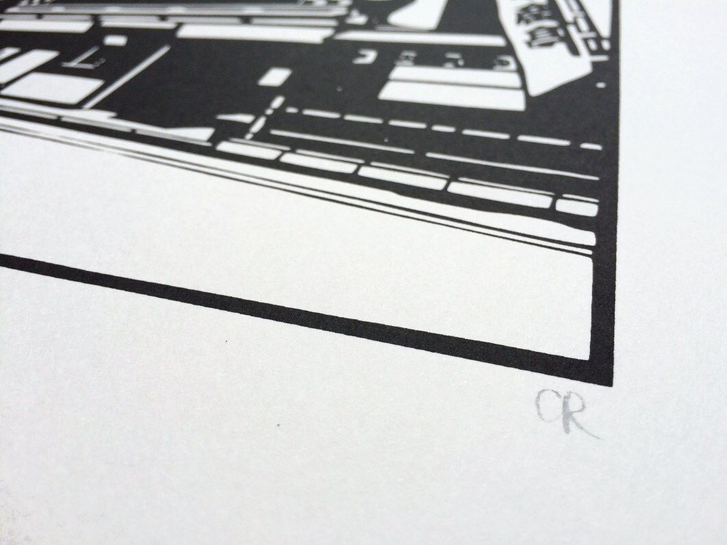 Japan Screen Print - Tokyo Geisha Street Scene, Hand Pulled Fine Art ...