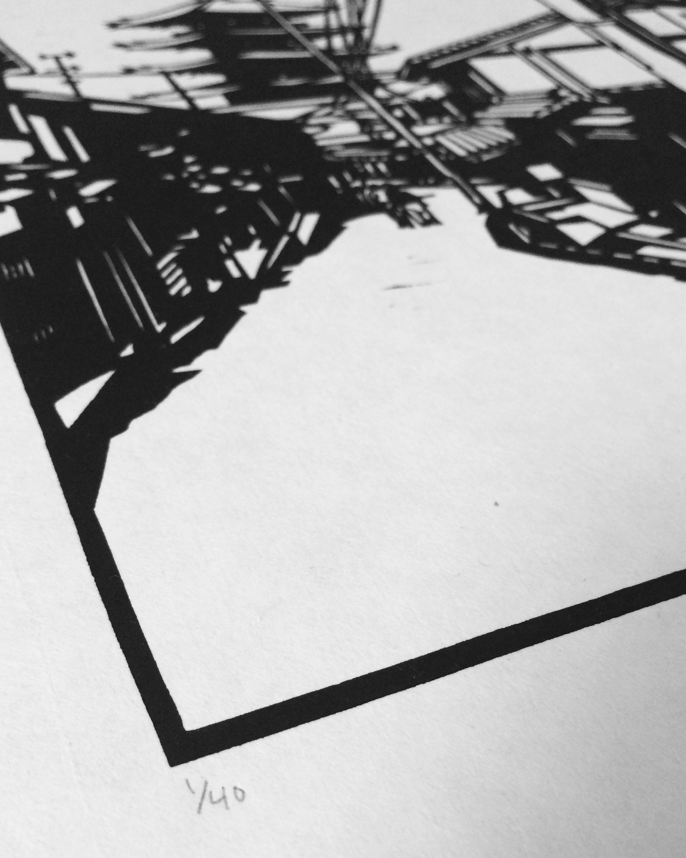 Linocut Print Yasaka Pagoda, Kyoto, Japan. Limited Edition of 40 Lino ...