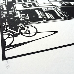 Japan Screen Print - Tokyo Urban Street Scene, Hand Pulled Fine Art ...