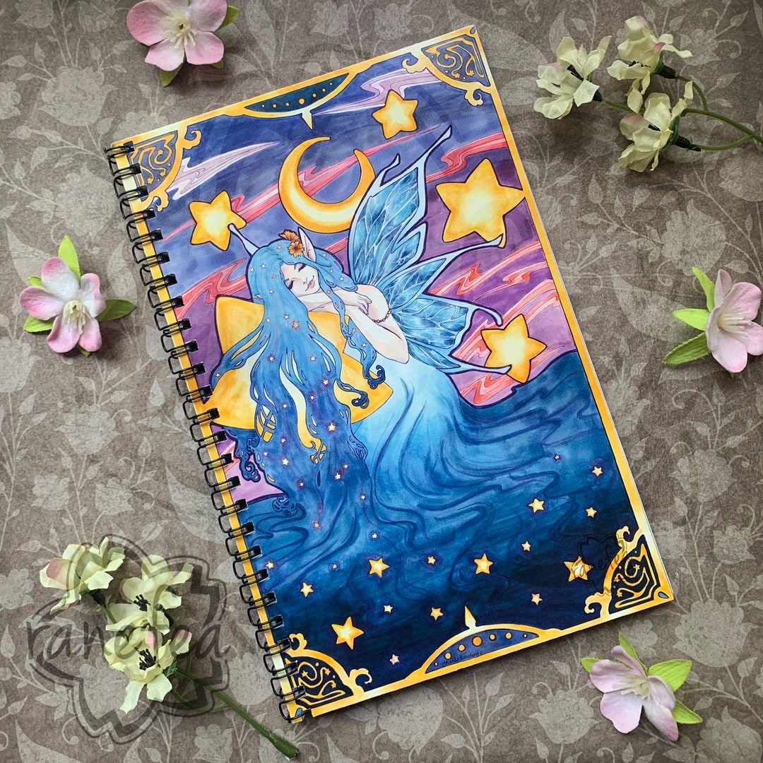 Starry Elf Handmade Sketchbook | Spiral Bound | 5.5x8.5in/14x20cm/a5 ...