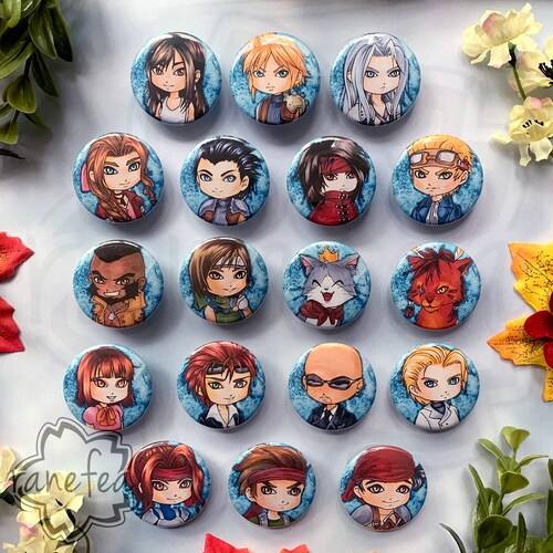 FINAL FANTASY VII Buttons - Etsy