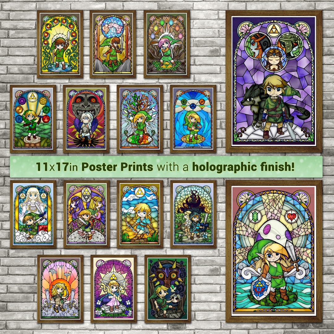Toon Style Zelda Fanart Prints/posters, Holographic Finish, 11x17in - Etsy