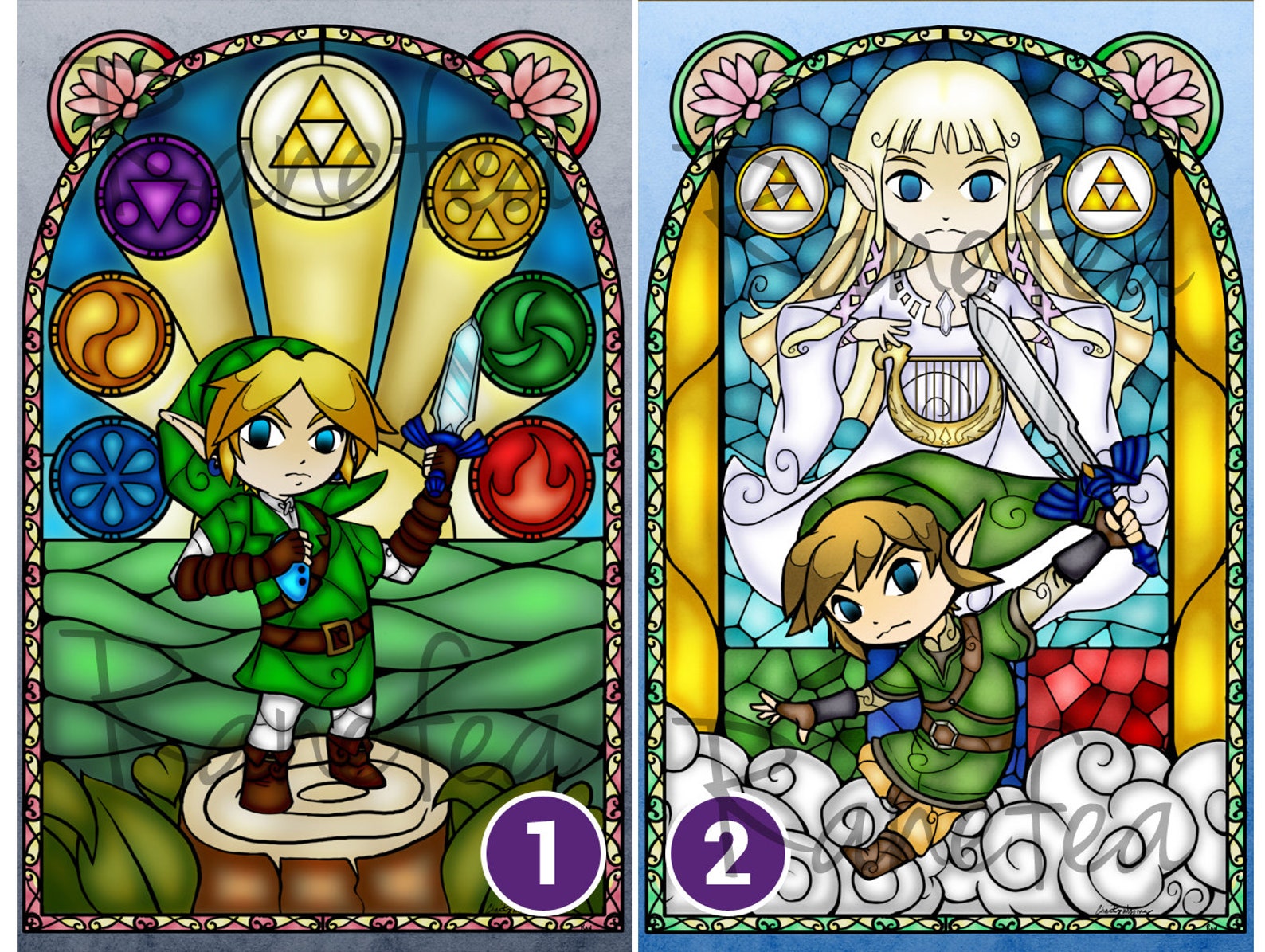 Toon Style Zelda Fanart Prints/posters Holographic Finish - Etsy
