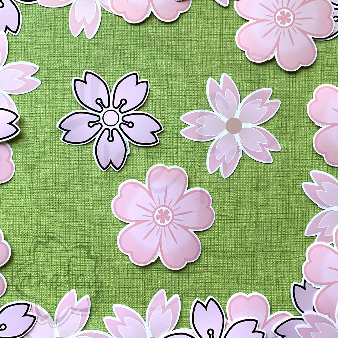 Sakura / Cherry Blossom Vinyl Stickers for Laptops, Journals ...