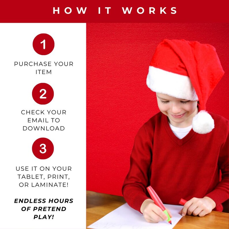 Santa Letter Printable - Digital Download - Etsy