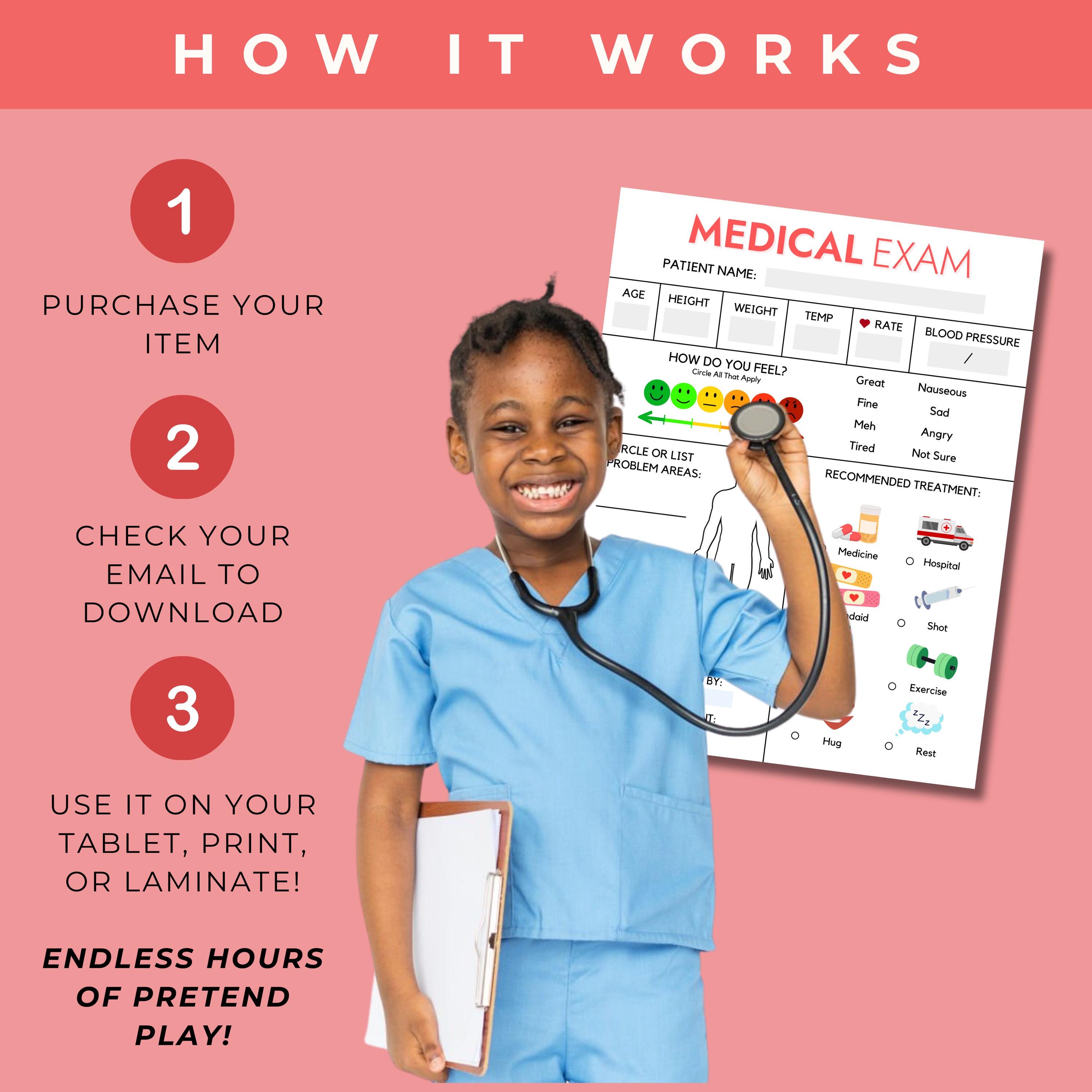 Pretend Play Digital Download - Medical Exam Form - Etsy