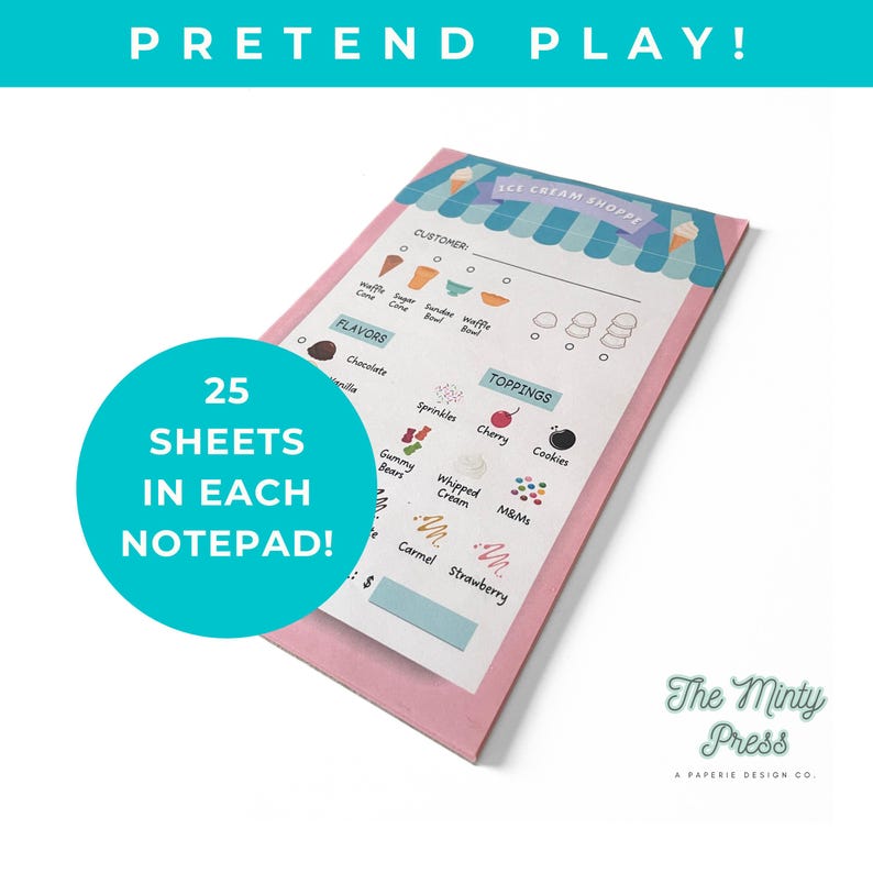 Pretend Play Notebook and Laminated Forms Bundle - Etsy