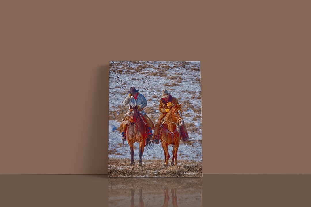Cold Ride, Cowboys, Cowboys Riding, Cowboys in Cold, Fine Art Americana ...