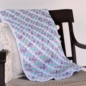 Handmade Simple Baby Blanket Crochet Baby Blanket Diagonal - Etsy