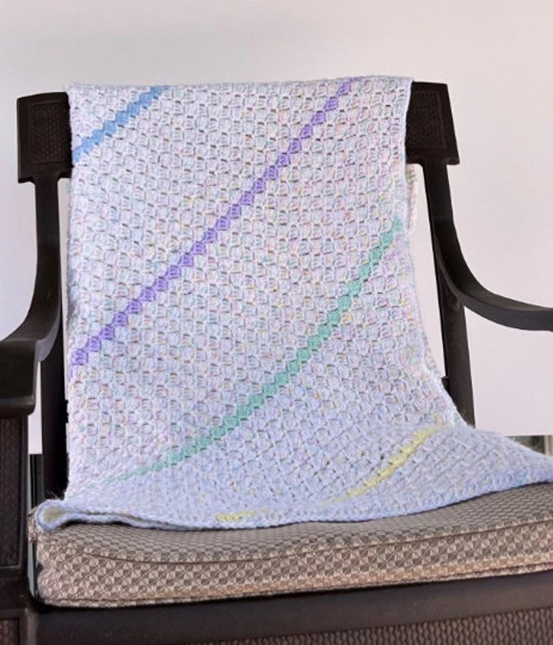 Handmade Simple Baby Blanket Crochet Baby Blanket Diagonal - Etsy