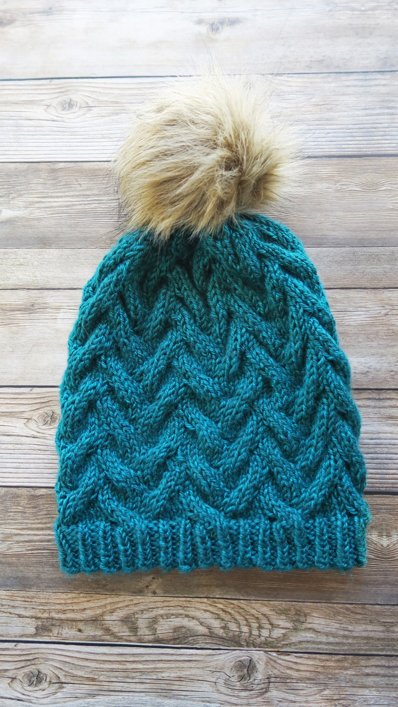 Knitting PATTERN, Moretti Slouch Hat, Cable Slouch Hat Pattern ...