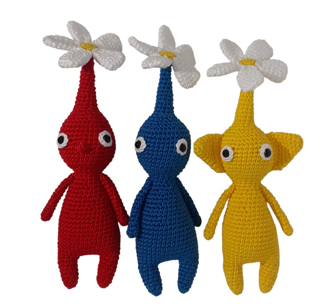 Pikmin PDF DIGITAL FILE Pikmin Red, Blue, Yellow With Flower and Leaf - Etsy