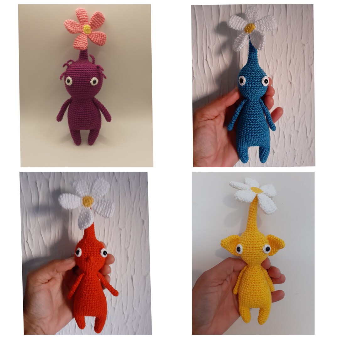 Pikmin 4 Red Blue Yellow and Purple With Flower or Leaf - Etsy