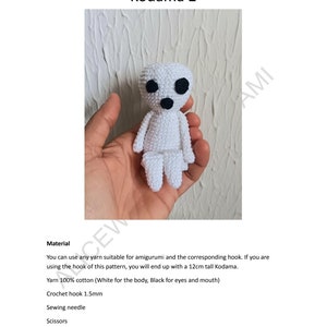 Kodama (tree Spirit) Amigurumi Crochet Pattern | Studio Ghibli-inspired ...