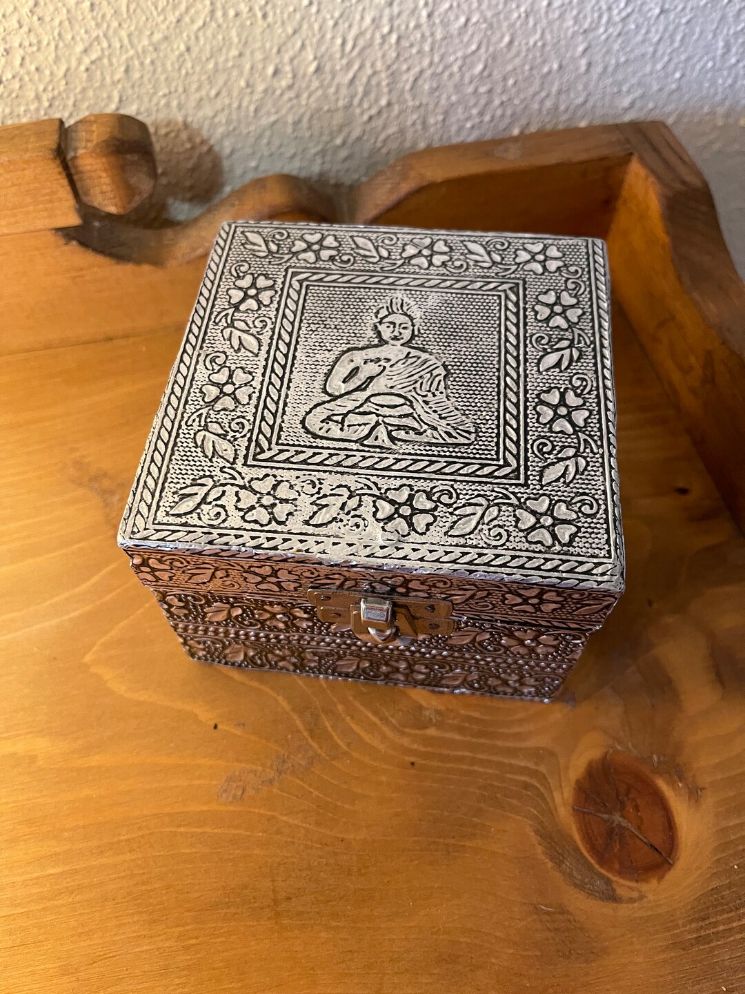 Vintage Buddha Embossed Aluminum Box - Etsy