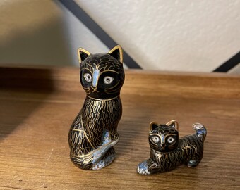 Chinese Cloisonne Cat - Etsy