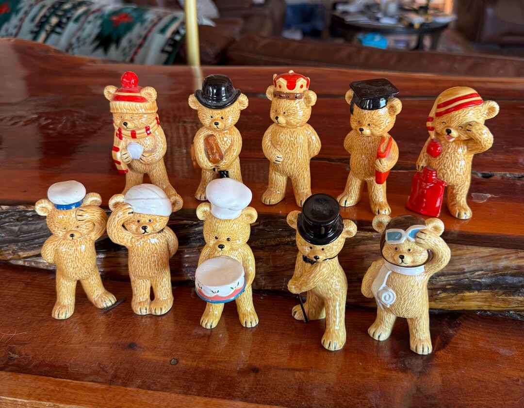 Danbury Mint Teddy Bears - Set of 10 - Etsy