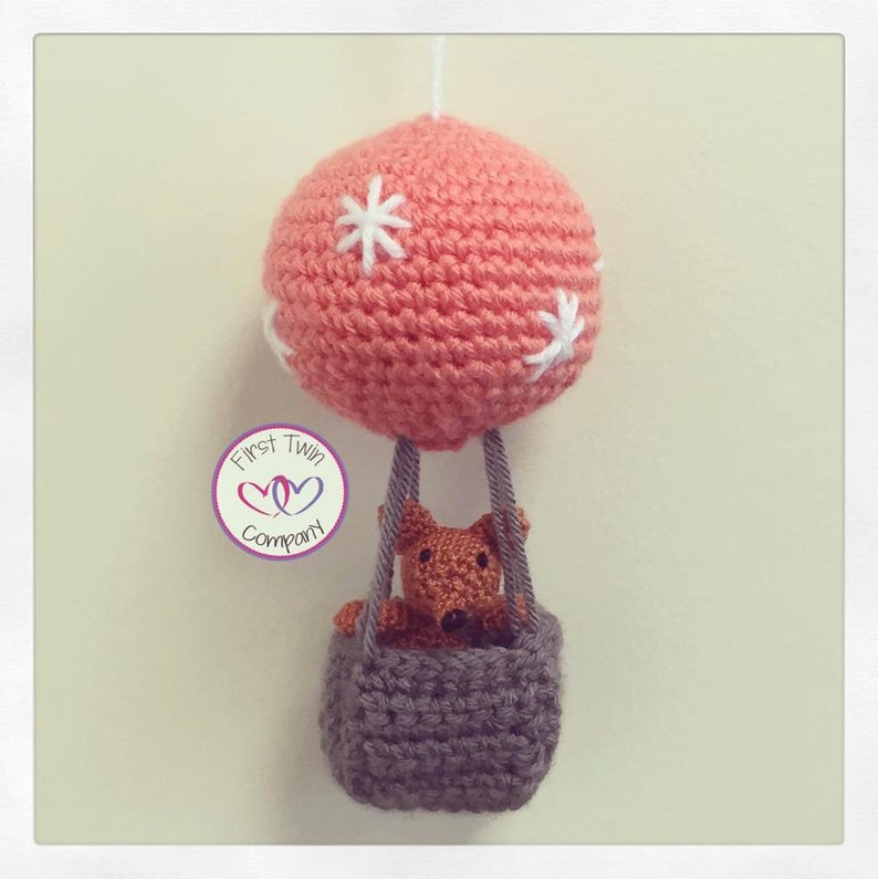 Hot Air Balloon Amigurumi Stuffie Toy Crochet Pattern Etsy