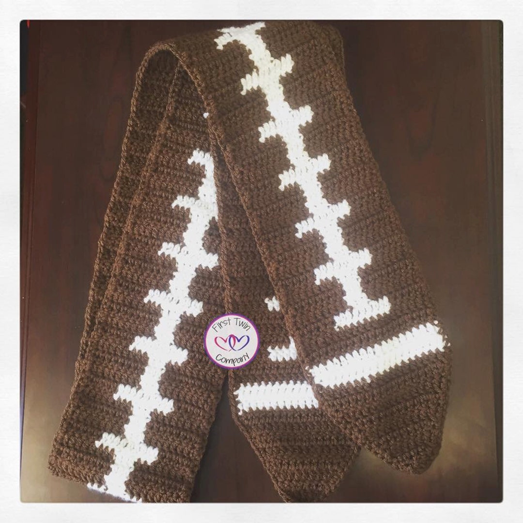 Football Scarf Crochet Pattern, Football, Football Scarf, Crochet Scarf ...