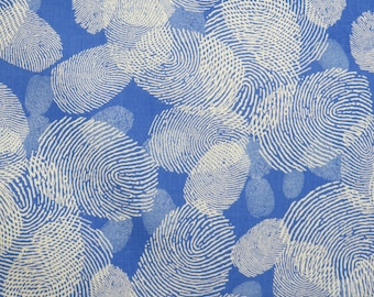 Black and White Fingerprints Fabric Fingerprint Stripes | Etsy