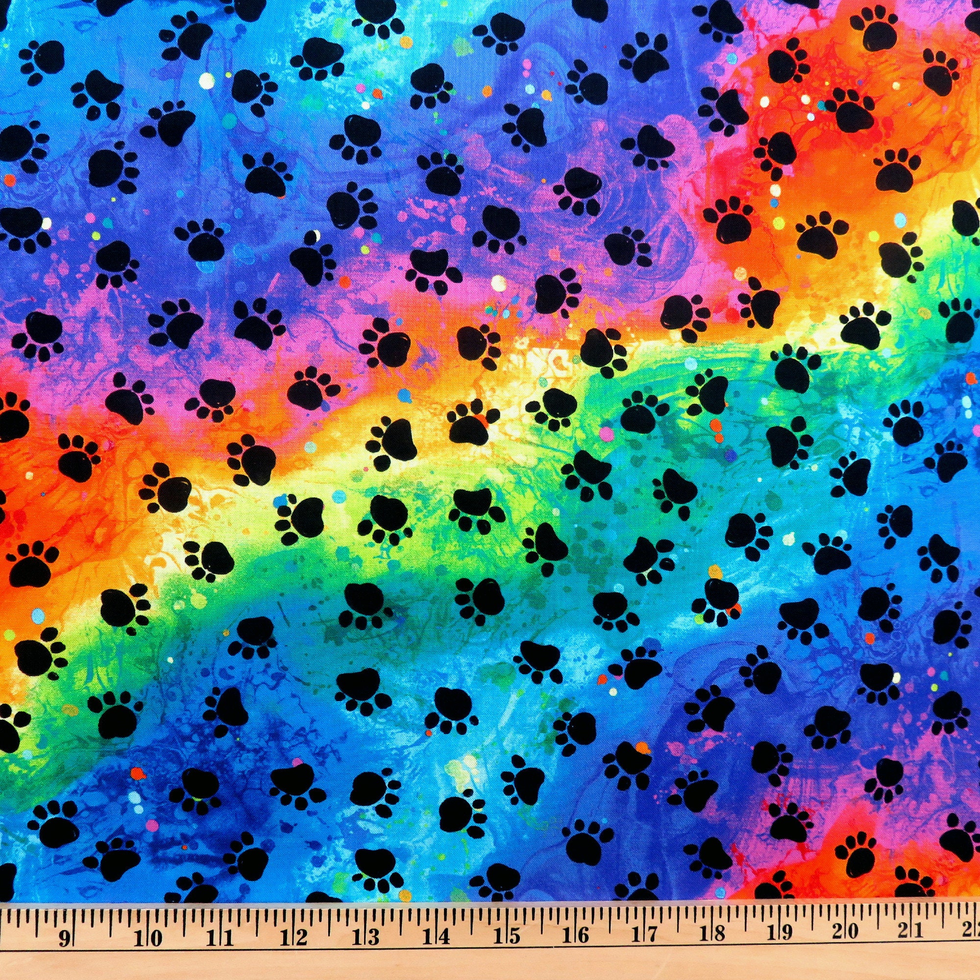 Rainbow Cat Paws Timeless Treasures 9216 - Etsy UK