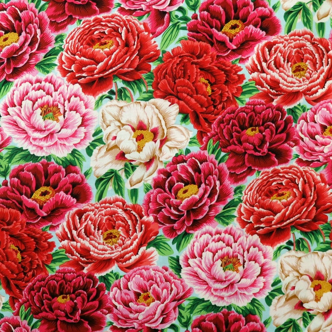 English Garden Spring Peonies Floral Free Spirit 7907 - Etsy