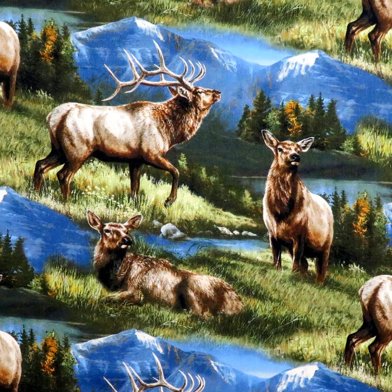Elk Fabric - Etsy