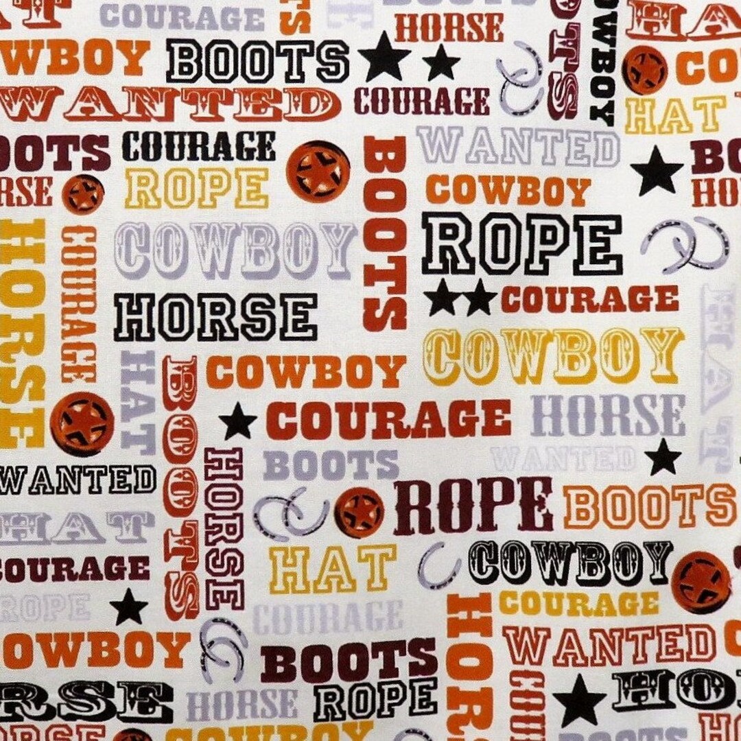 Sundown C4884 Western Cowboy Words Tan by Penny Rose Fabrics - Etsy